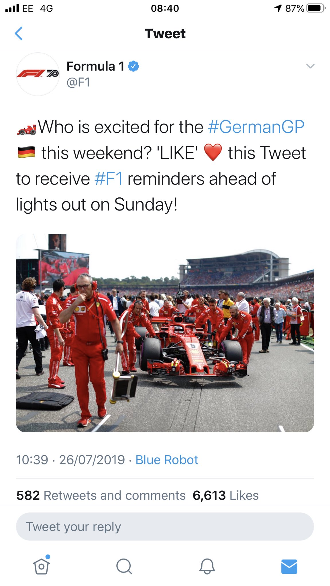 Blue Robot Twitter Reminders Social Media Automation